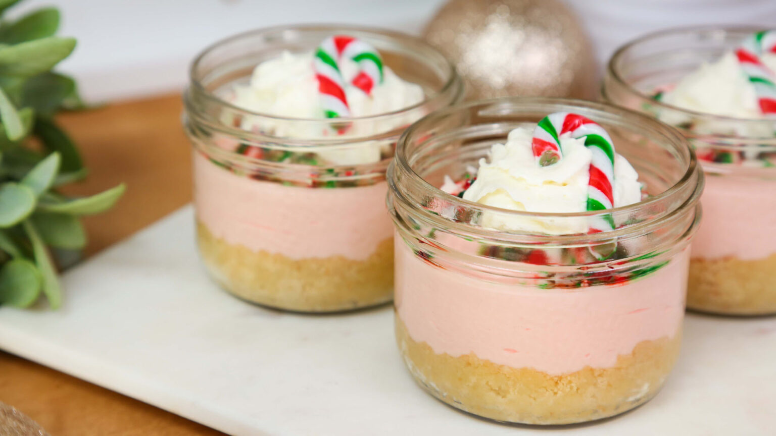Candy Cane Cheesecakes - The Domestic Geek