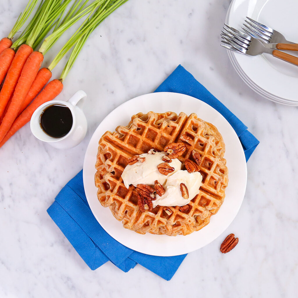 Carrot Cake Waffles - The Domestic Geek