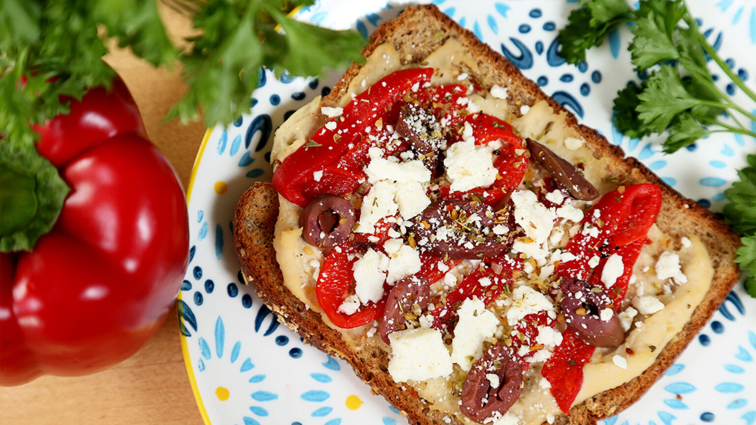 Mediterranean Morning Toast - The Domestic Geek