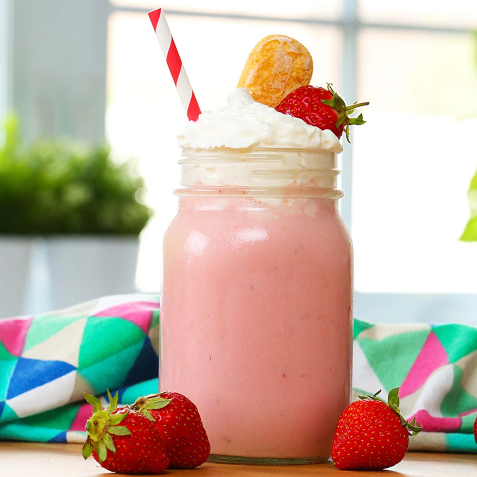 Strawberry Shortcake Milkshake - The Domestic Geek