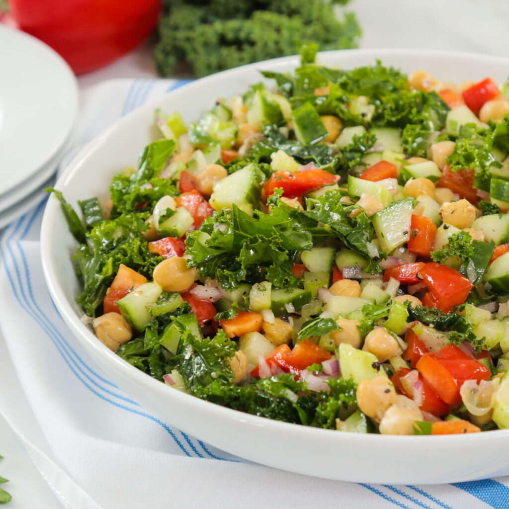 Crunchy Chickpea Salad - The Domestic Geek