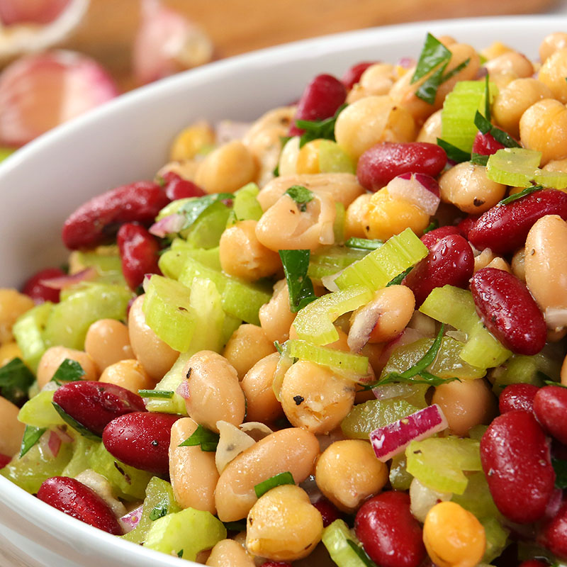 Fresh Three Bean Salad - The Domestic Geek