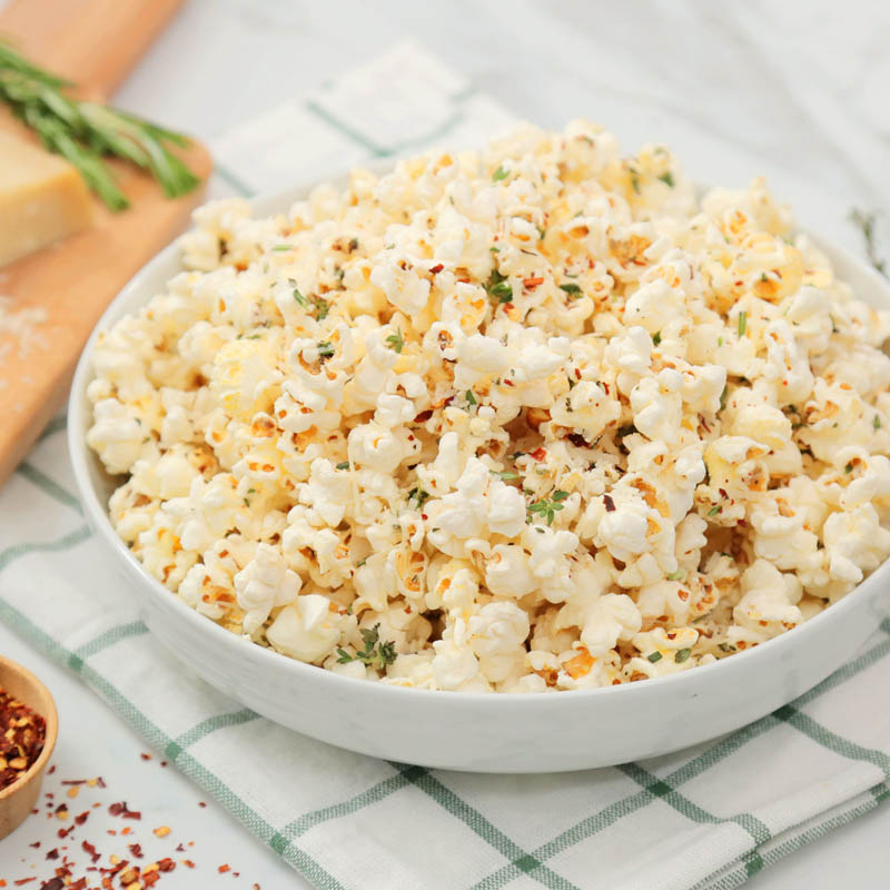 Garlic & Herb Popcorn - The Domestic Geek