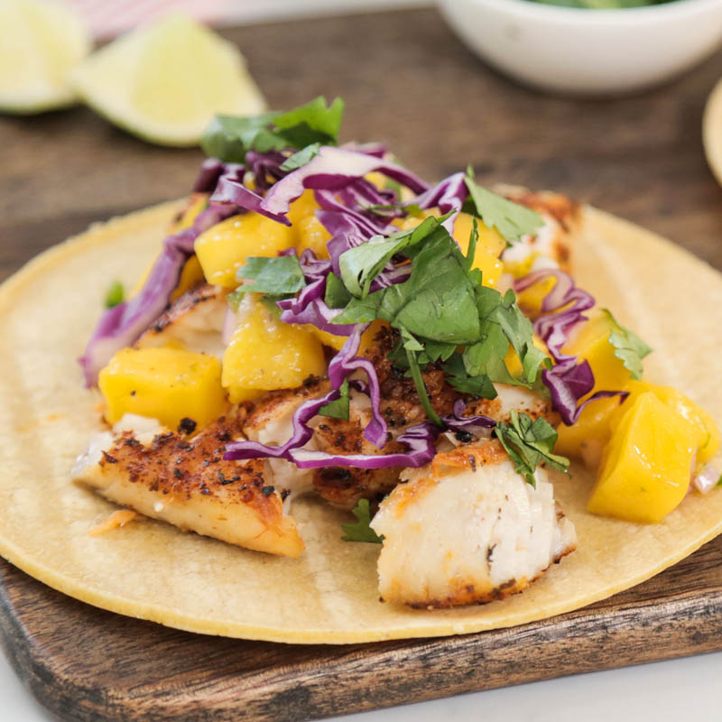 Mango Fish Tacos - The Domestic Geek