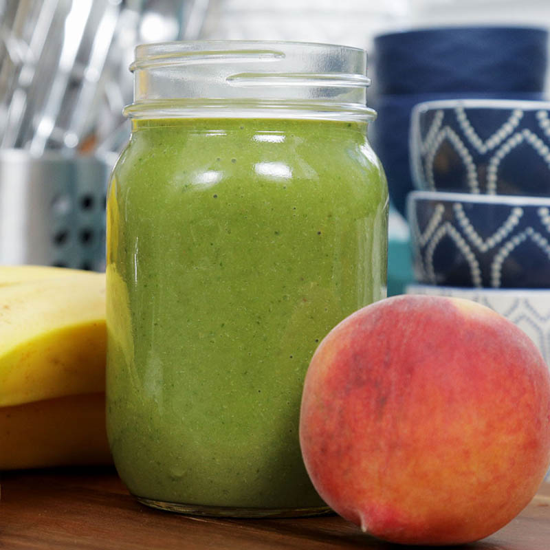 Peachy Green Tea Smoothie - The Domestic Geek