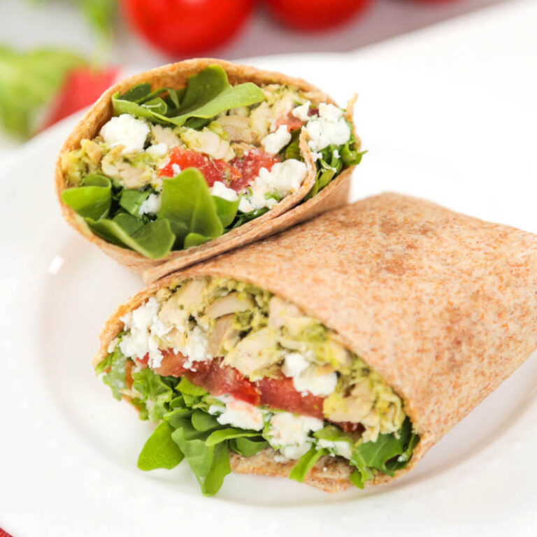 Pesto Chicken Wrap - The Domestic Geek