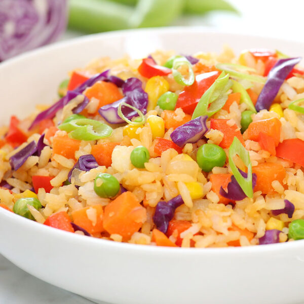 Rainbow Fried Rice - The Domestic Geek