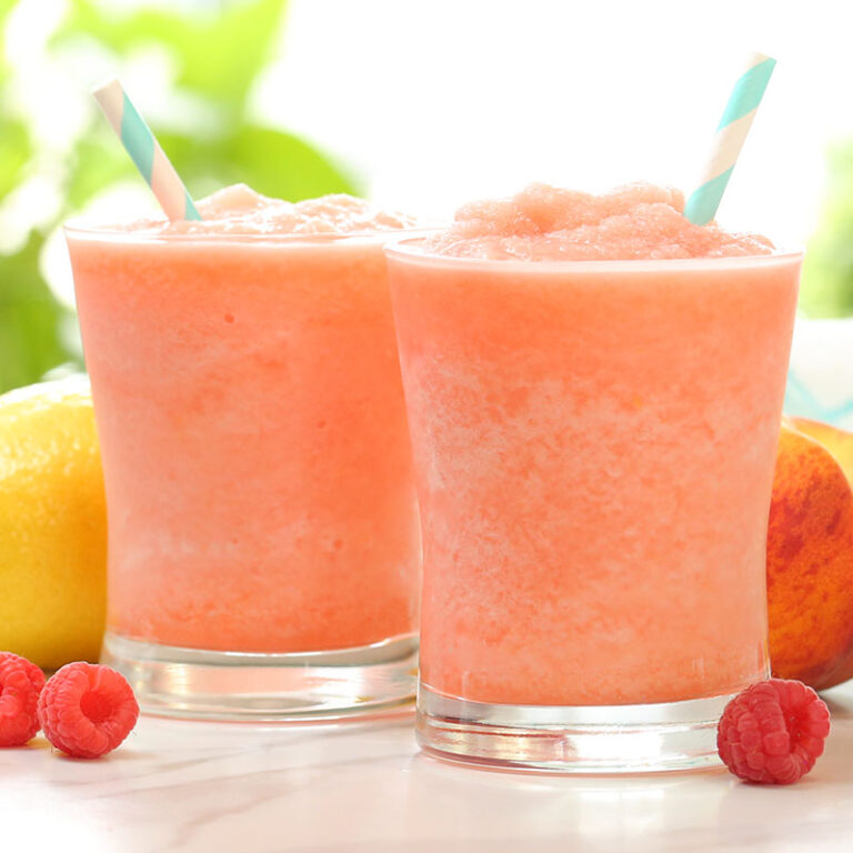 Raspberry Peach Frozen Lemonade - The Domestic Geek