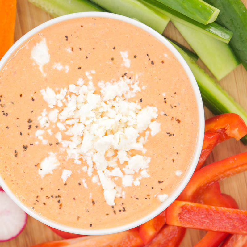 Roasted Red Pepper Dip - The Domestic Geek