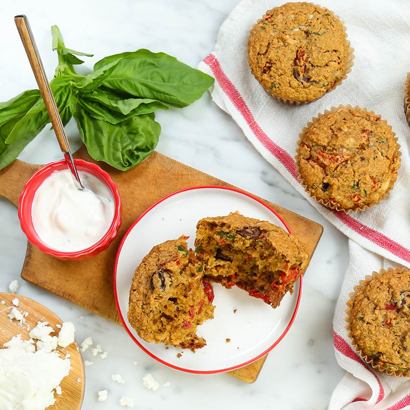 Savory Mediterranean Muffins - The Domestic Geek