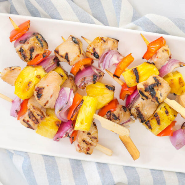 Spicy Pineapple Chicken Kebabs - The Domestic Geek