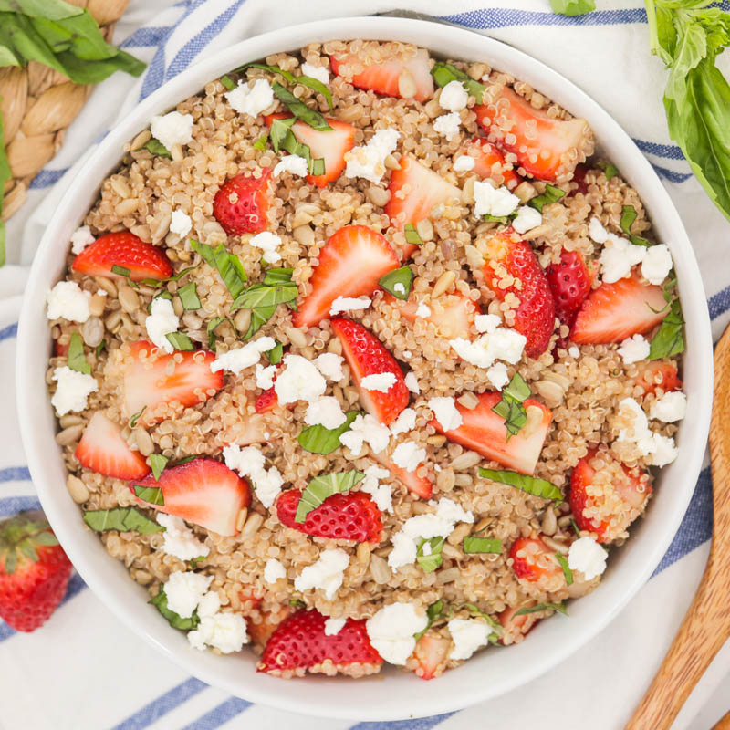Strawberry Basil Quinoa - The Domestic Geek
