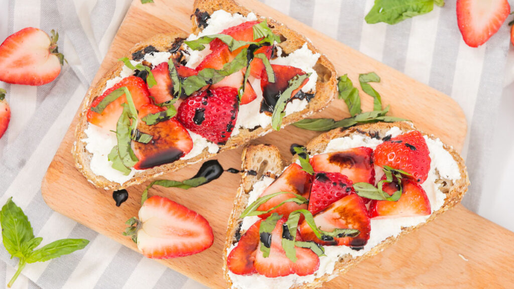 Strawberry Basil Toast - The Domestic Geek