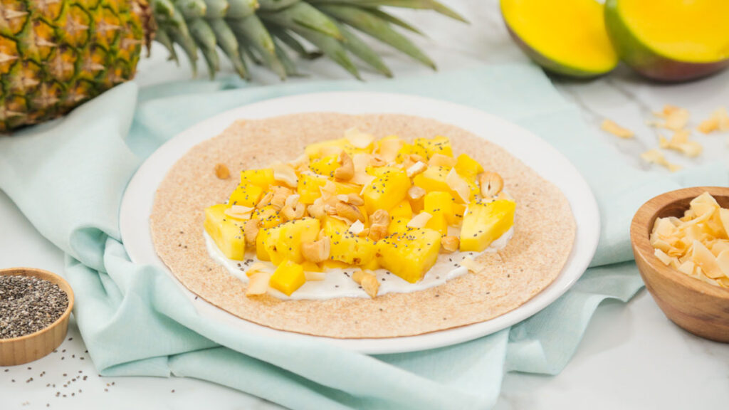 Tropical Breakfast Wrap - The Domestic Geek