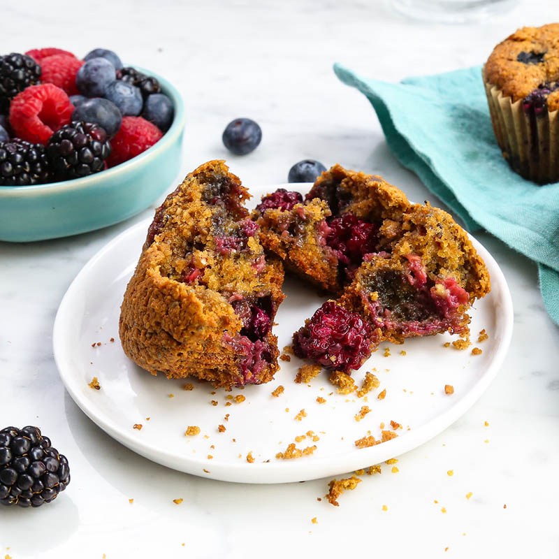 Very Berry Chia Muffins - The Domestic Geek